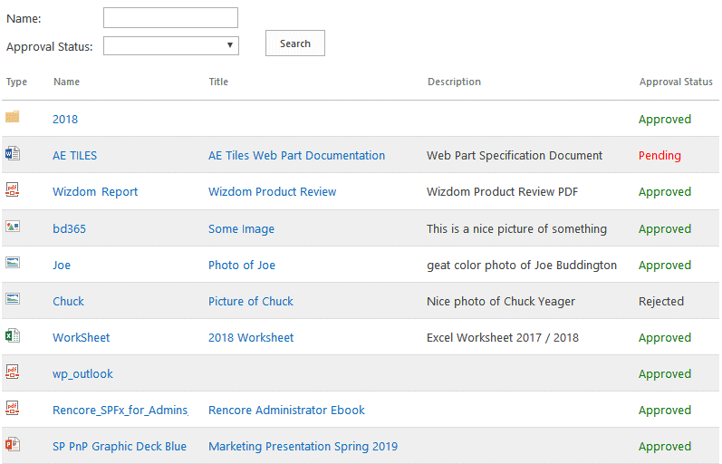 Sharepoint List Search Web Part