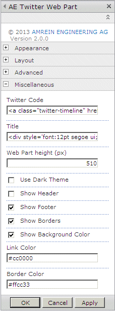 twitter user settings